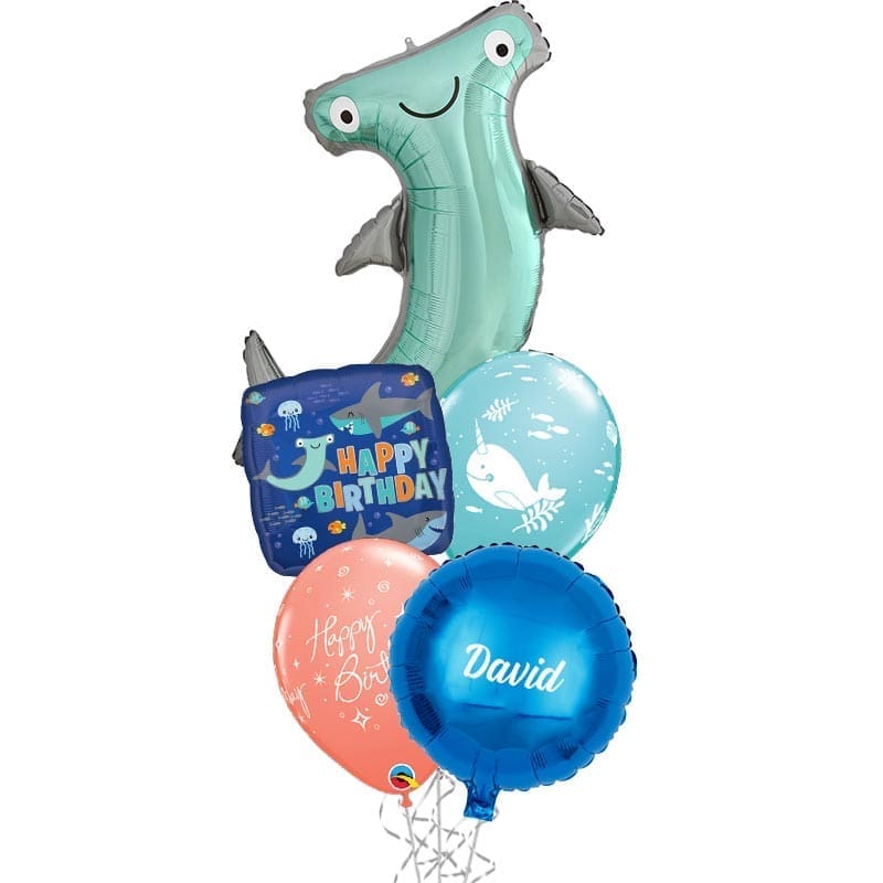 Hammerhead Shark Helium Balloon Bouquet