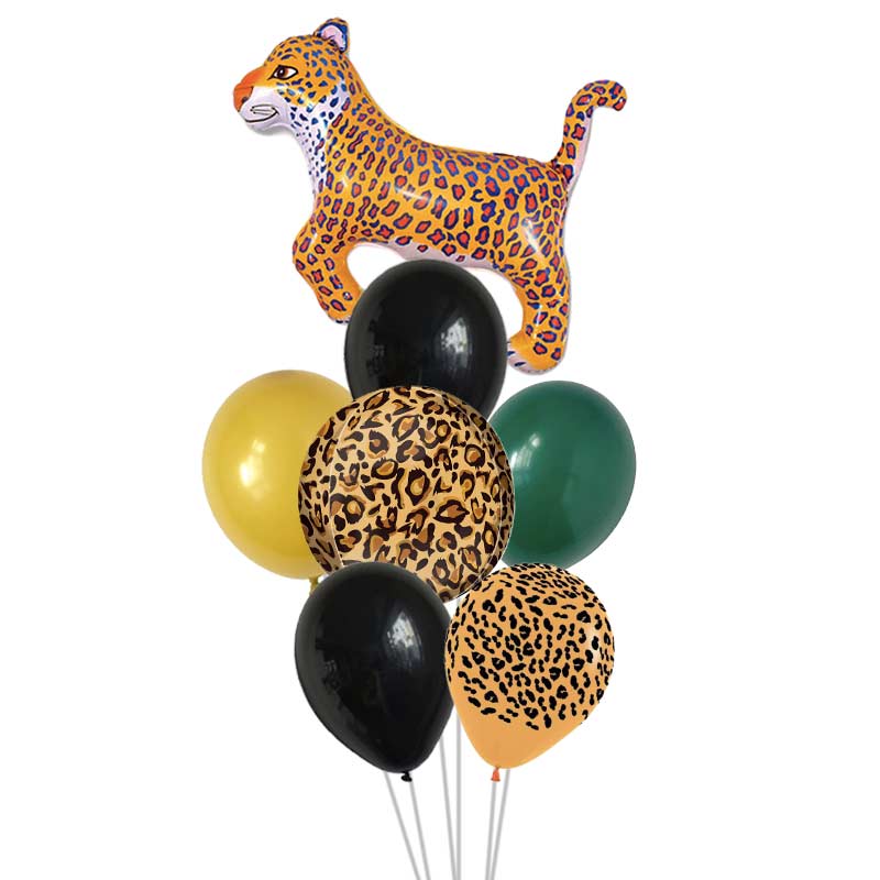 XL Leopard Jungle Giant Balloon Bouquet - funlah.com