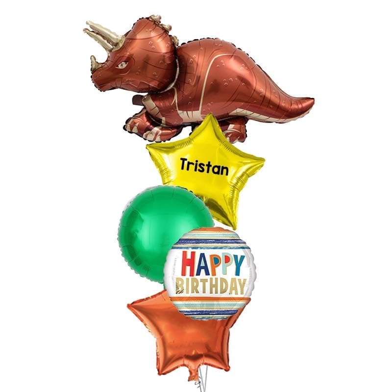 Triceratops Dinosaur Balloon Bouquet - funlah.com