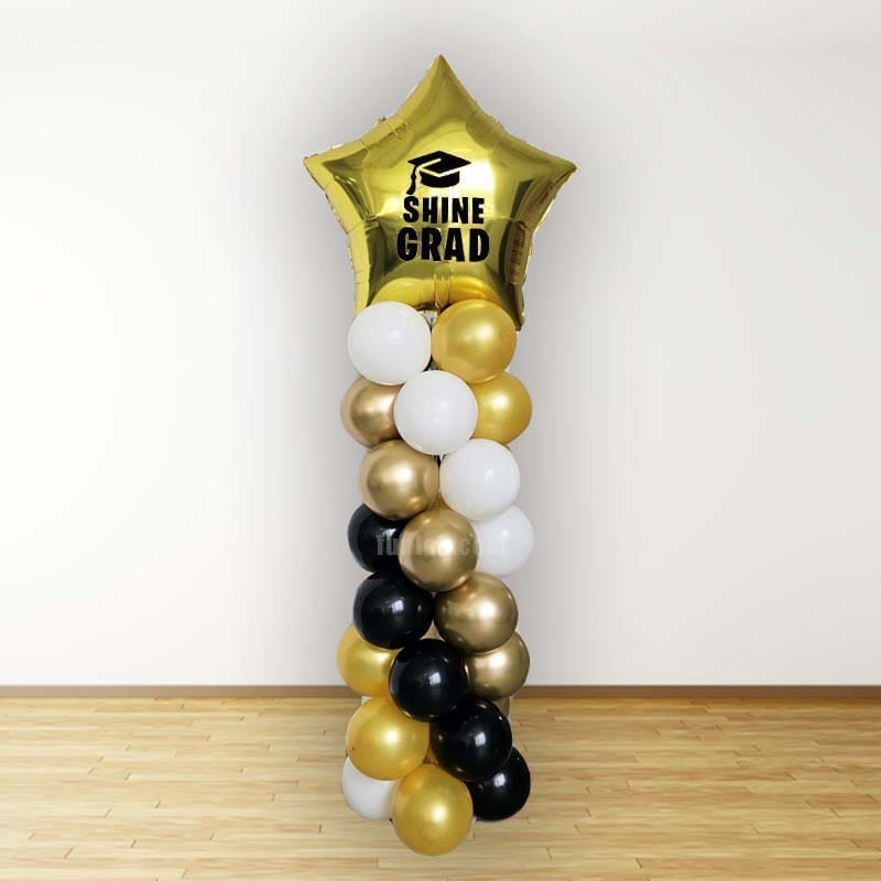 32" Customize Spiral Star Graduation Balloon Column Display - funlah.com